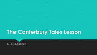 The Canterbury Tales Lesson | PPTX