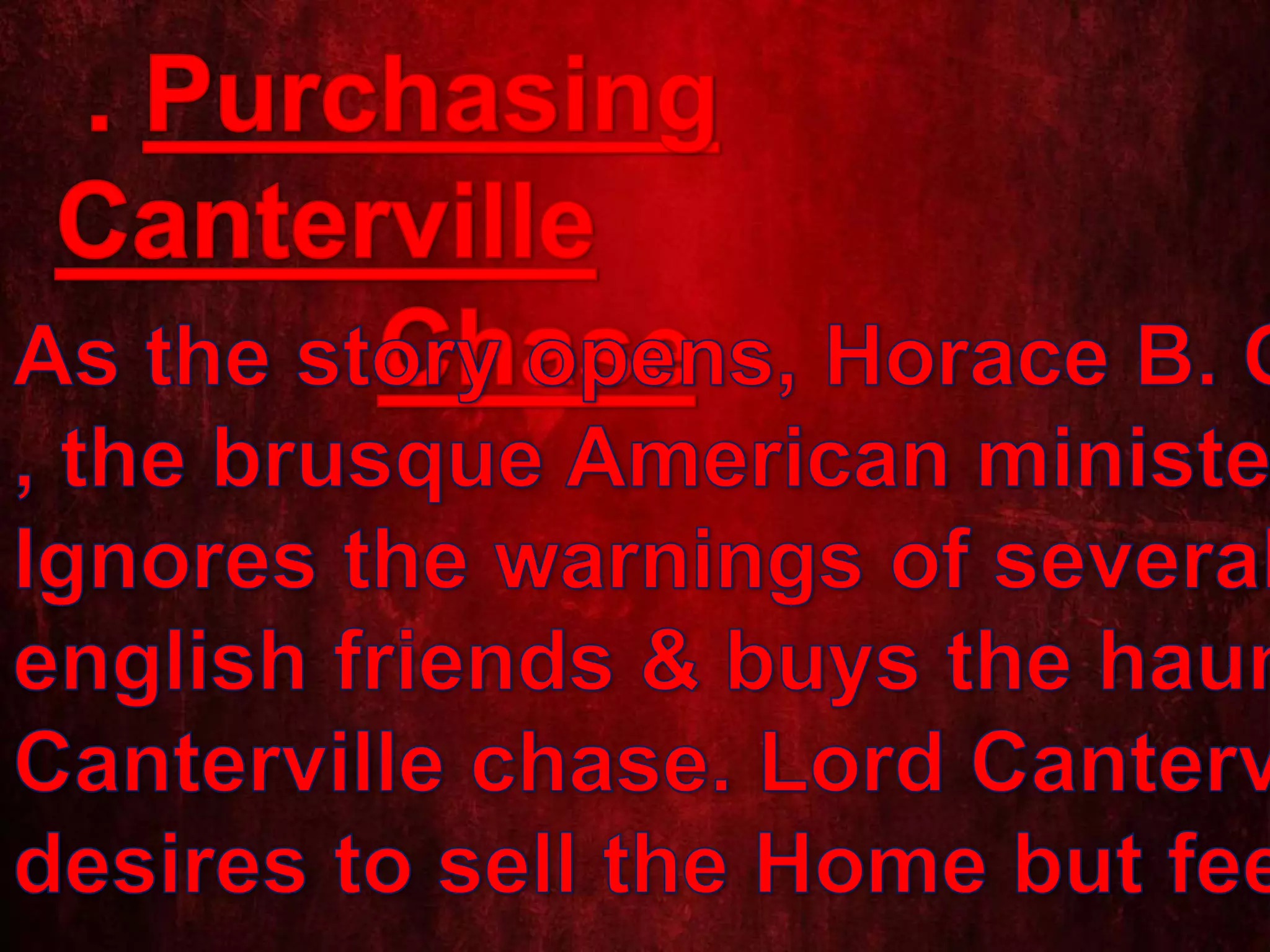 The canterville ghost | PPTX