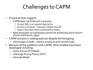The capital asset pricing model (capm) | PPTX