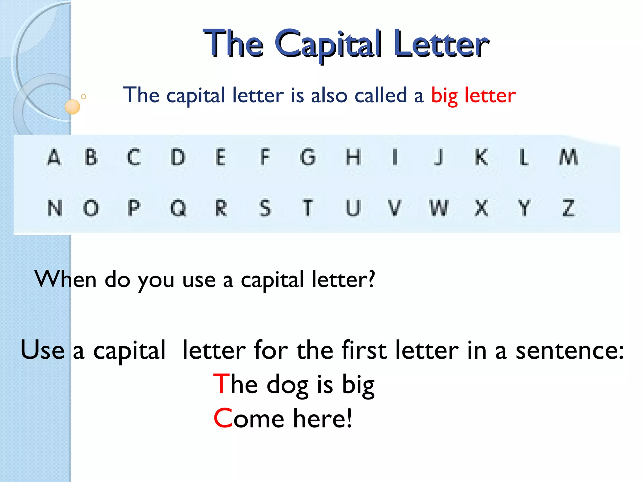 The capital letter | PPT