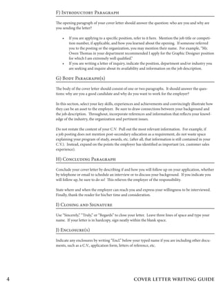 The caps guide to writing a cover letter | PDF | Resume Writing and ...