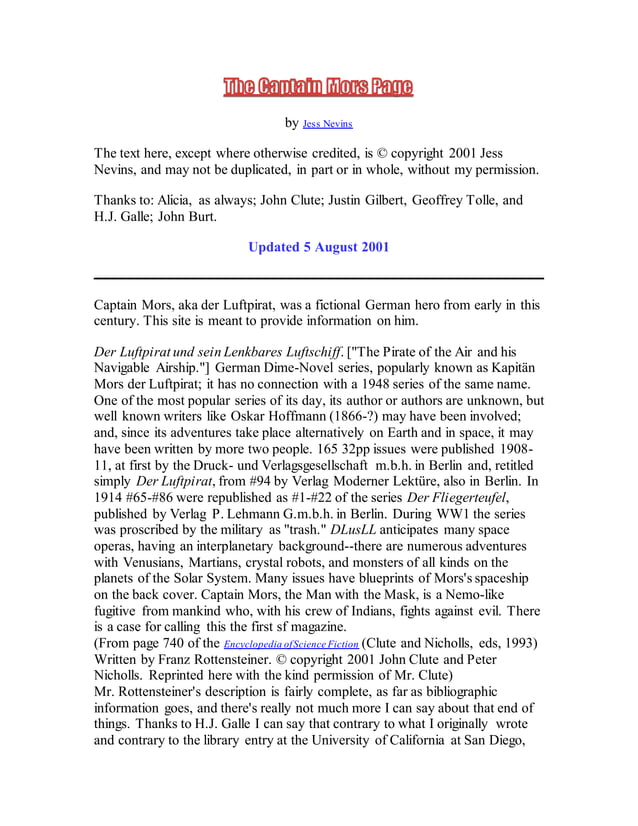 The captain mors page | PDF