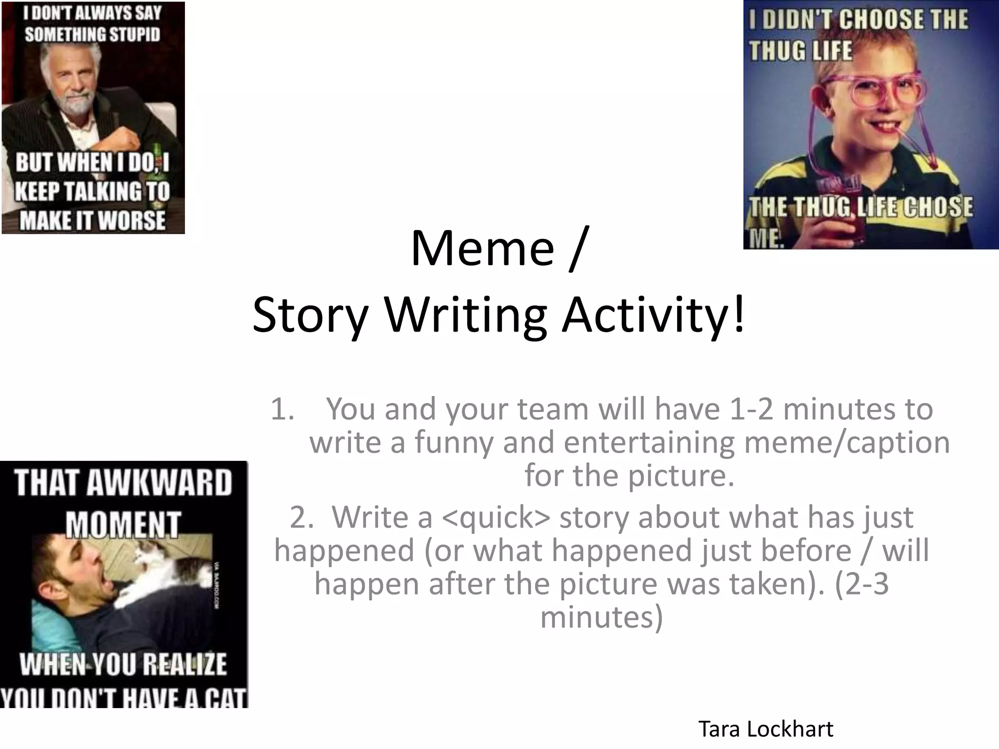 The Meme / Caption Game | PPTX