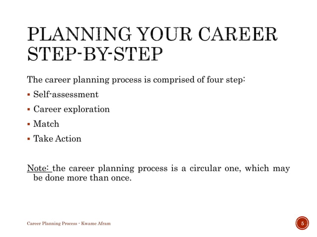 The career planning process | PPTX