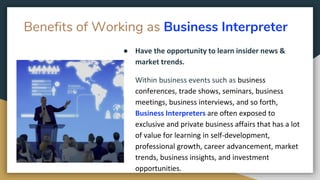 The Career Potential as a Business Interpreter | PPT