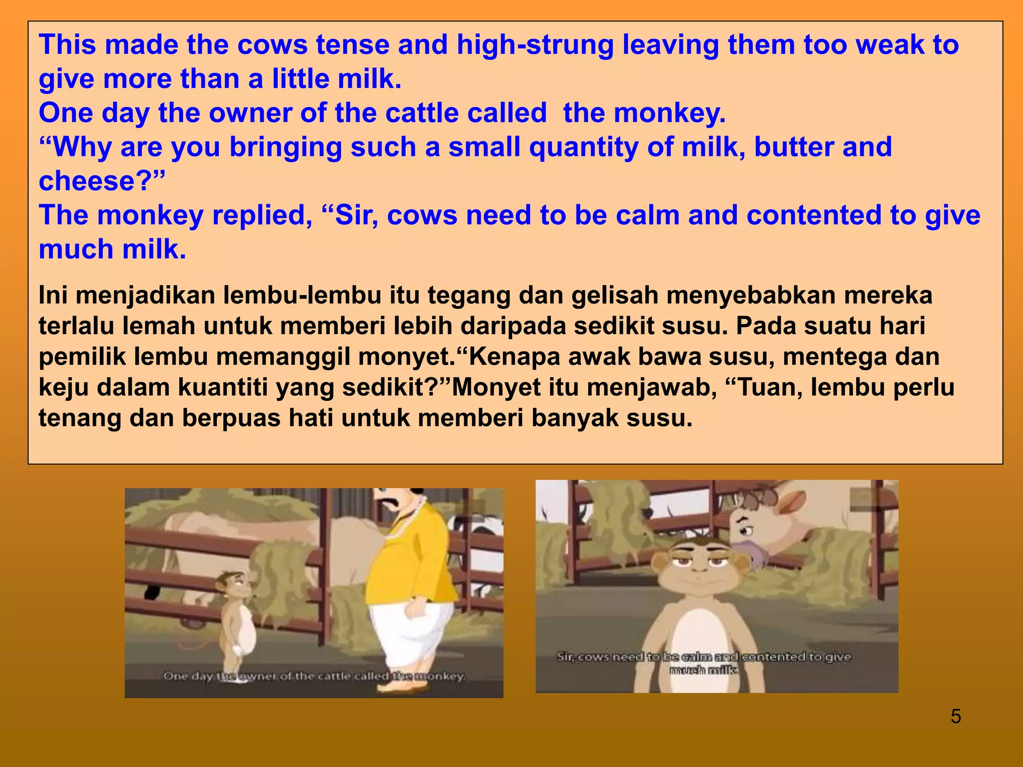 The Careless Tiger - An Aesop's Fable for Kids (Eng. & Malay).ppt