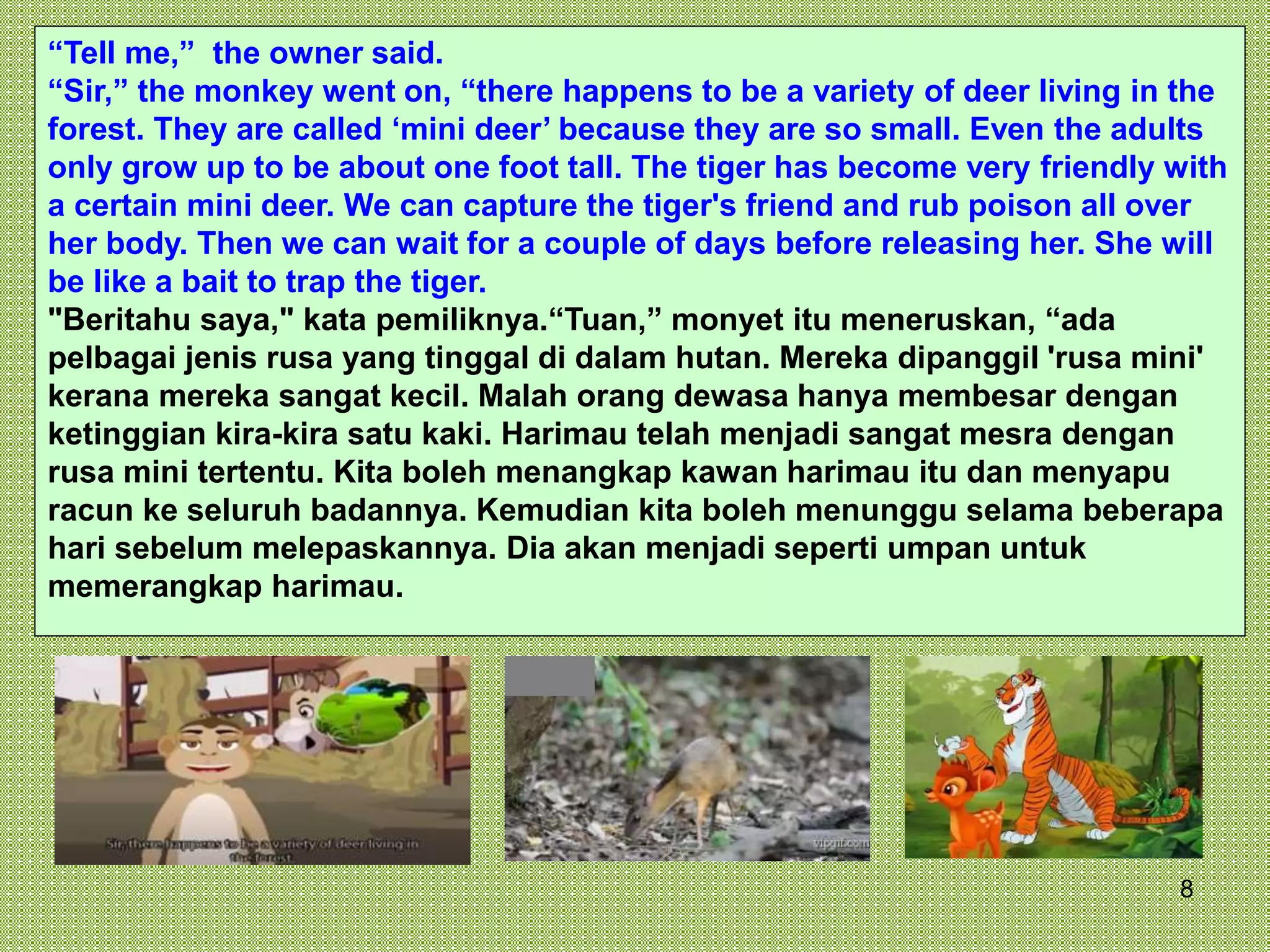 The Careless Tiger - An Aesop's Fable for Kids (Eng. & Malay).ppt