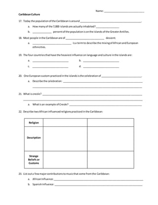 The caribbean study guide | DOCX