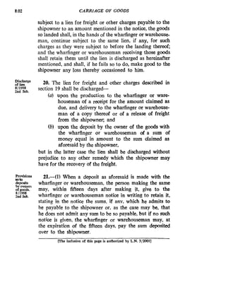 The carriage of goods act | PDF