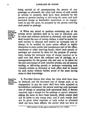 The carriage of goods act | PDF