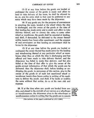 The carriage of goods act | PDF