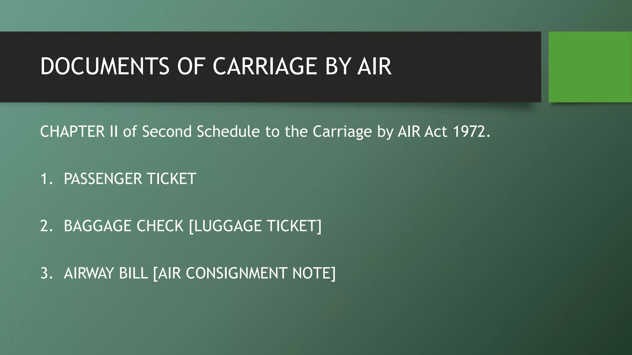 The carriage of goods act | PPTX