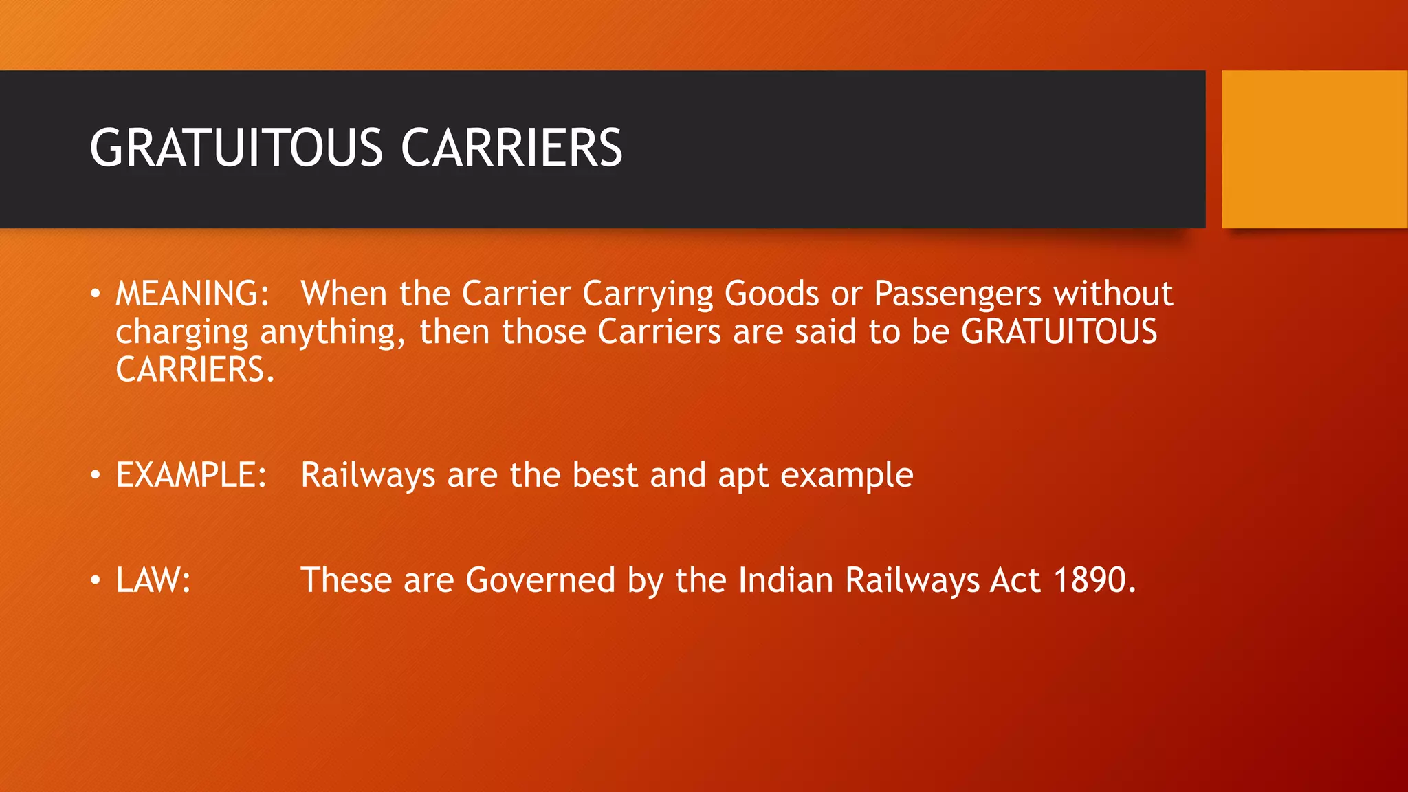 The carriage of goods act | PPTX