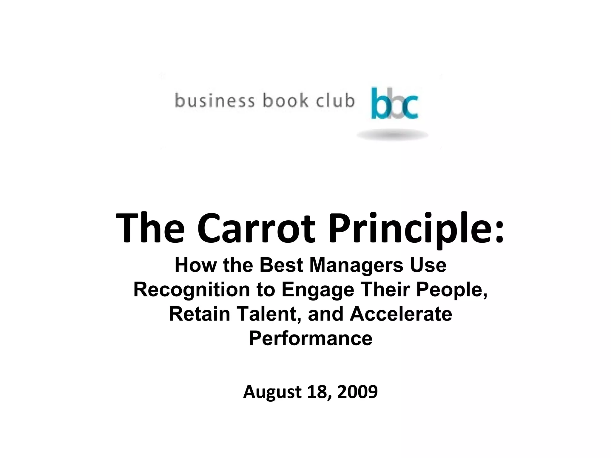 The Carrot Principle | PPT