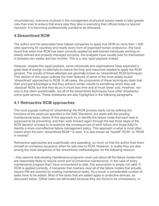 The case against streamlined rcm | PDF