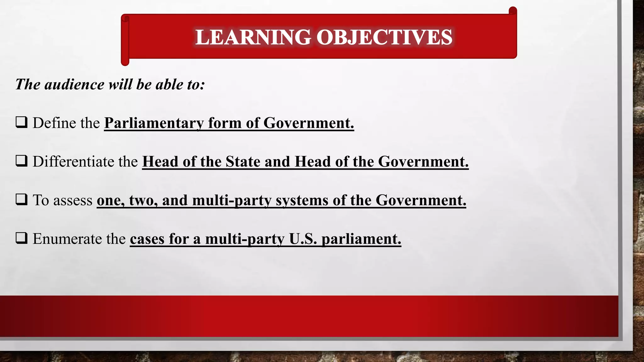 The case for a multi party u.s. parliament | PPTX