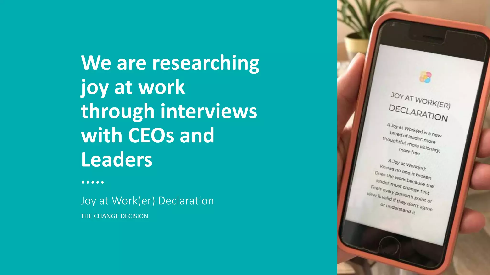 The Case for Joy at Work | PPTX