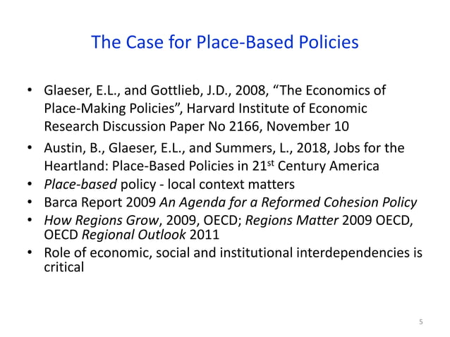 The case for place based policies | PDF
