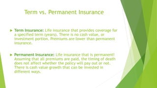The Life Insurance Advantage | PPTX