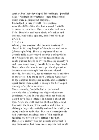 THE CASE OF DANIELLEDanielle, who has just turned 26 years old.docx