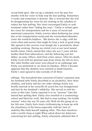 The Case of Emily P.Emily is a 62-year-old, single, heterosexual.docx