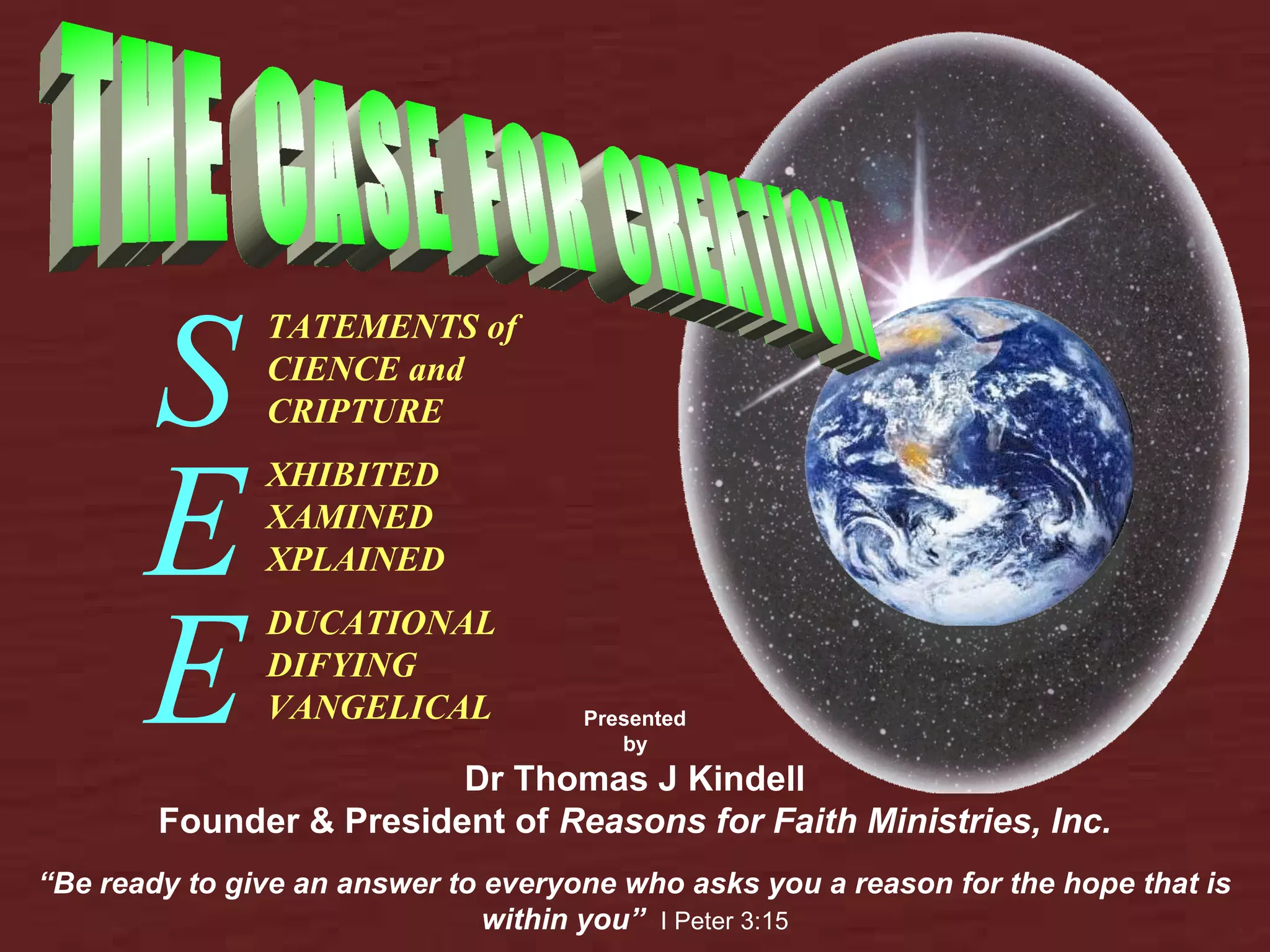 The case of evolution & creation | PPT