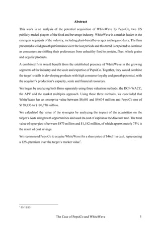 The Case of PepsiCo and WhiteWave_Maria Abrantes_152113350.pdf