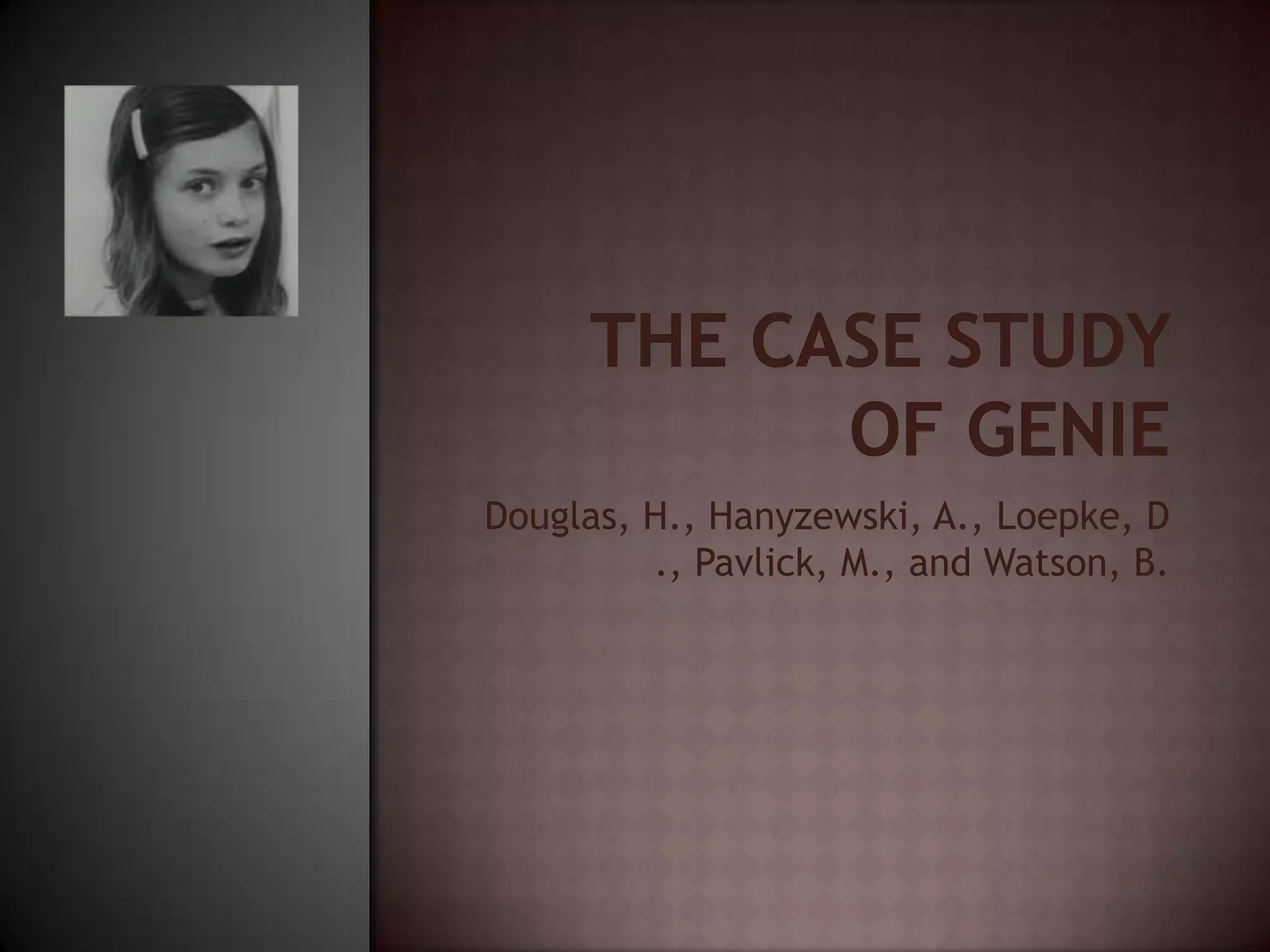 The Case Study Of Genie | PPTX