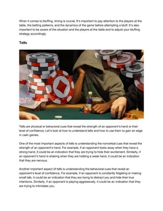 The Cash Games Blueprint: A Step-by-Step Guide to Winning Strategies | PDF