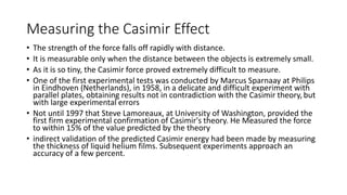 The Casimir Effect | PPTX