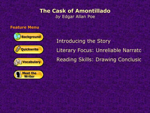 The cask of amontillado | PPT