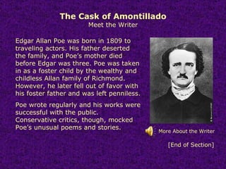 The cask of amontillado | PPT