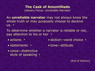 The cask of amontillado | PPT
