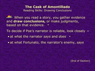 The cask of amontillado | PPT