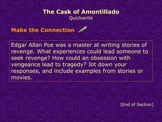 The cask of amontillado | PPT