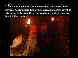 The Cask Of Amontillado Background | PPT