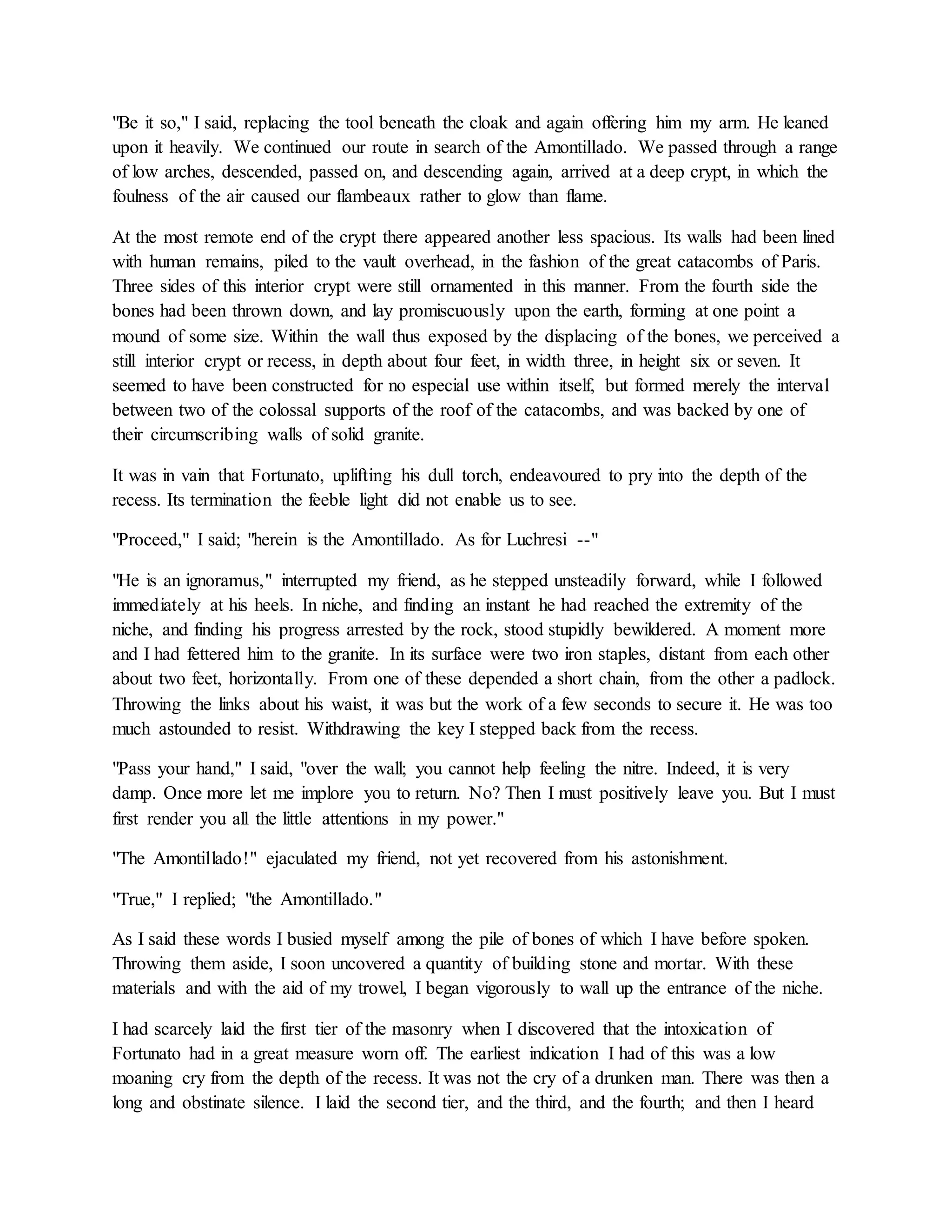 The Cask of Amontillado (Full Story) | DOCX