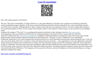 The Cask Of The Amontillado | PPT