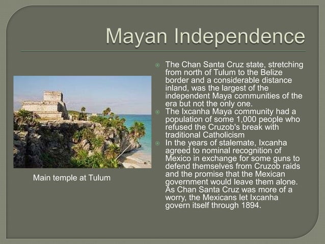 The caste war of yucatan | PPT