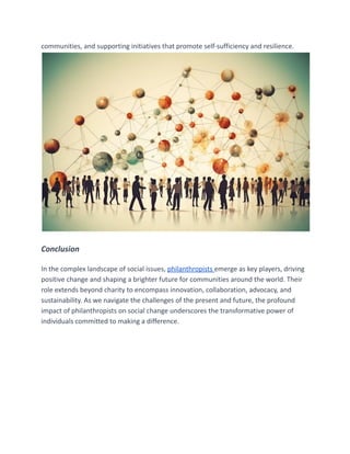 Social Catalysts: Philanthropy's Transformative Role | PDF
