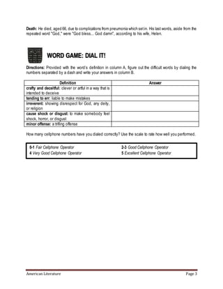 The Catbird Seat by James Thurber | DOCX