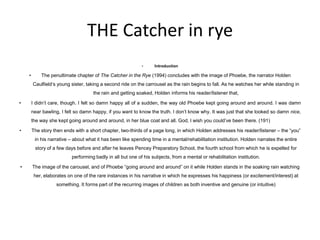 The catcher in he rye | PPTX