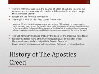 The Catechism - The Creeds | PPTX