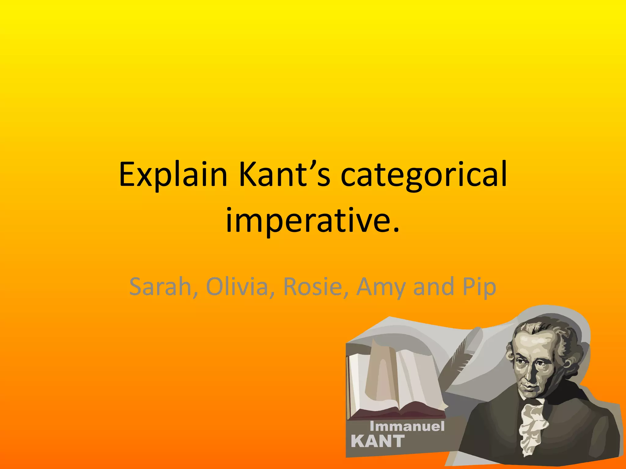 Kant - Categorical Imperative | PPTX