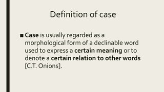 The category of case | PPT