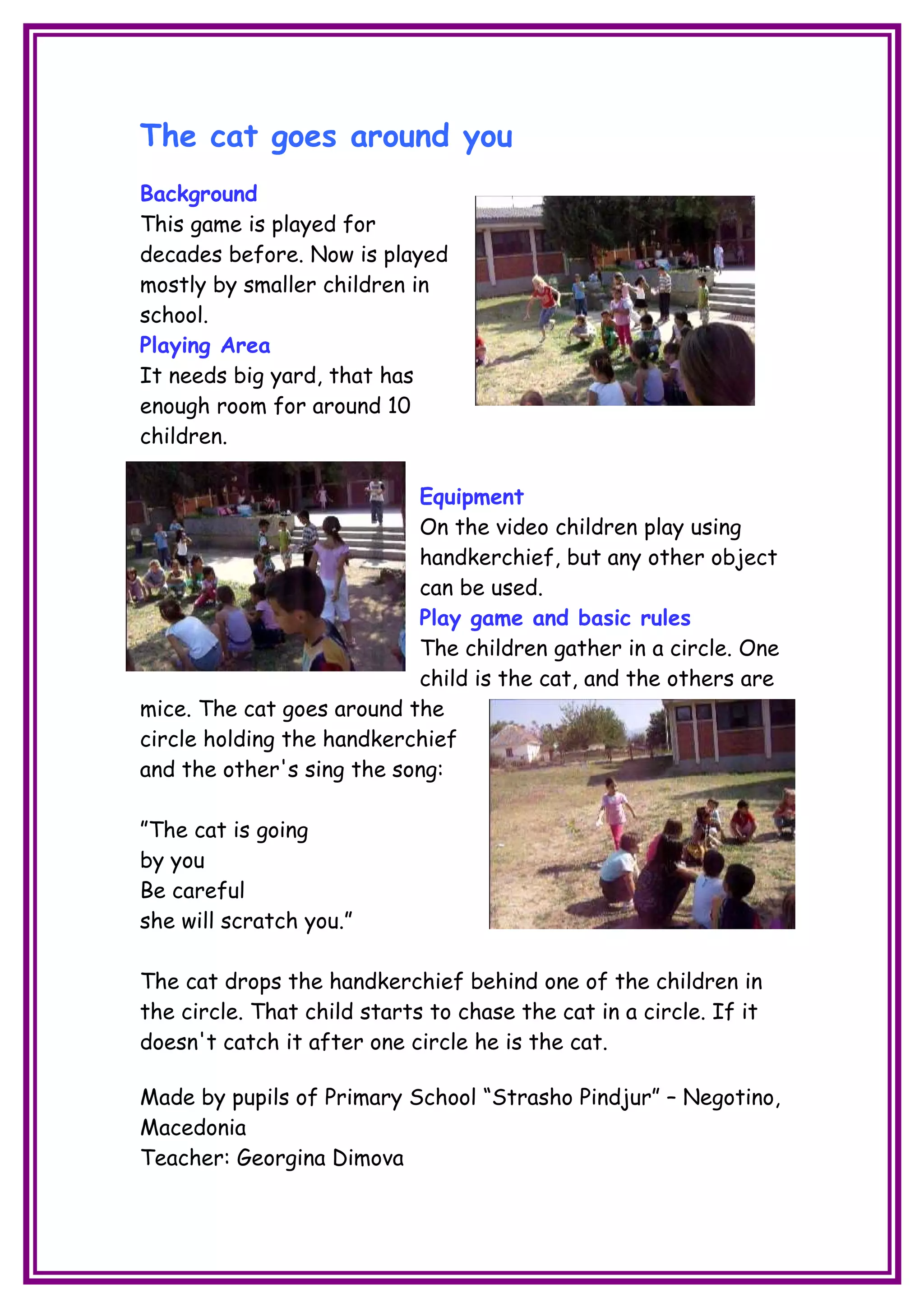 The Cat Goes Around You | DOC