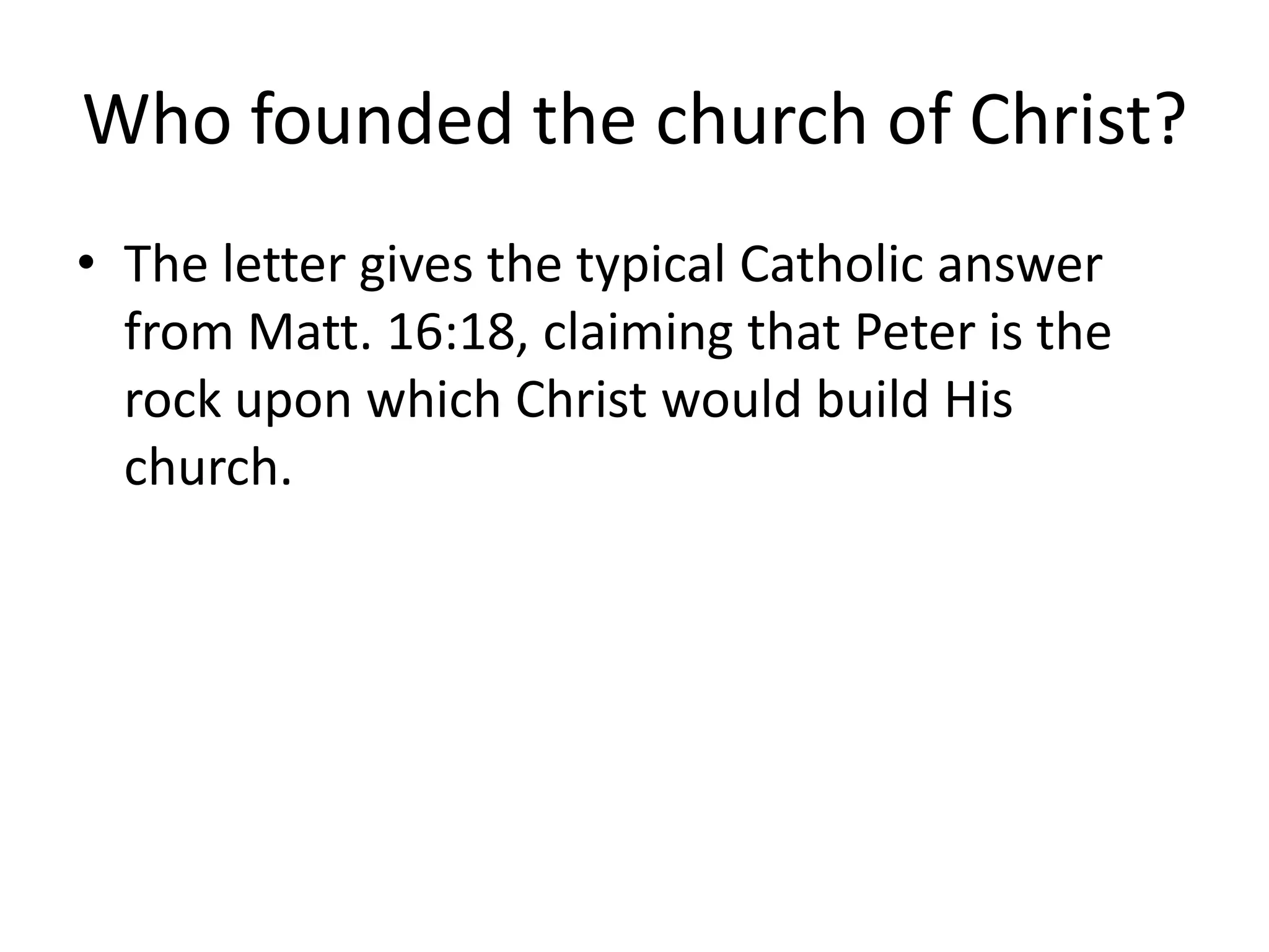 The Catholic Letter (pt. 1) | PPT