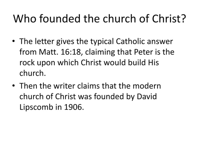 The Catholic Letter (pt. 1) | PPT