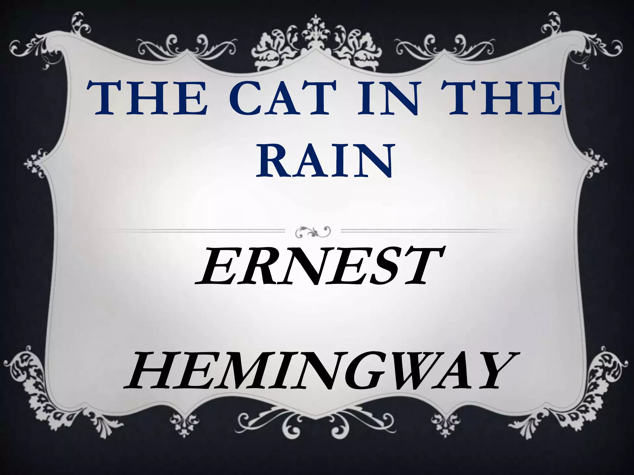 The cat in the rain | PPTX