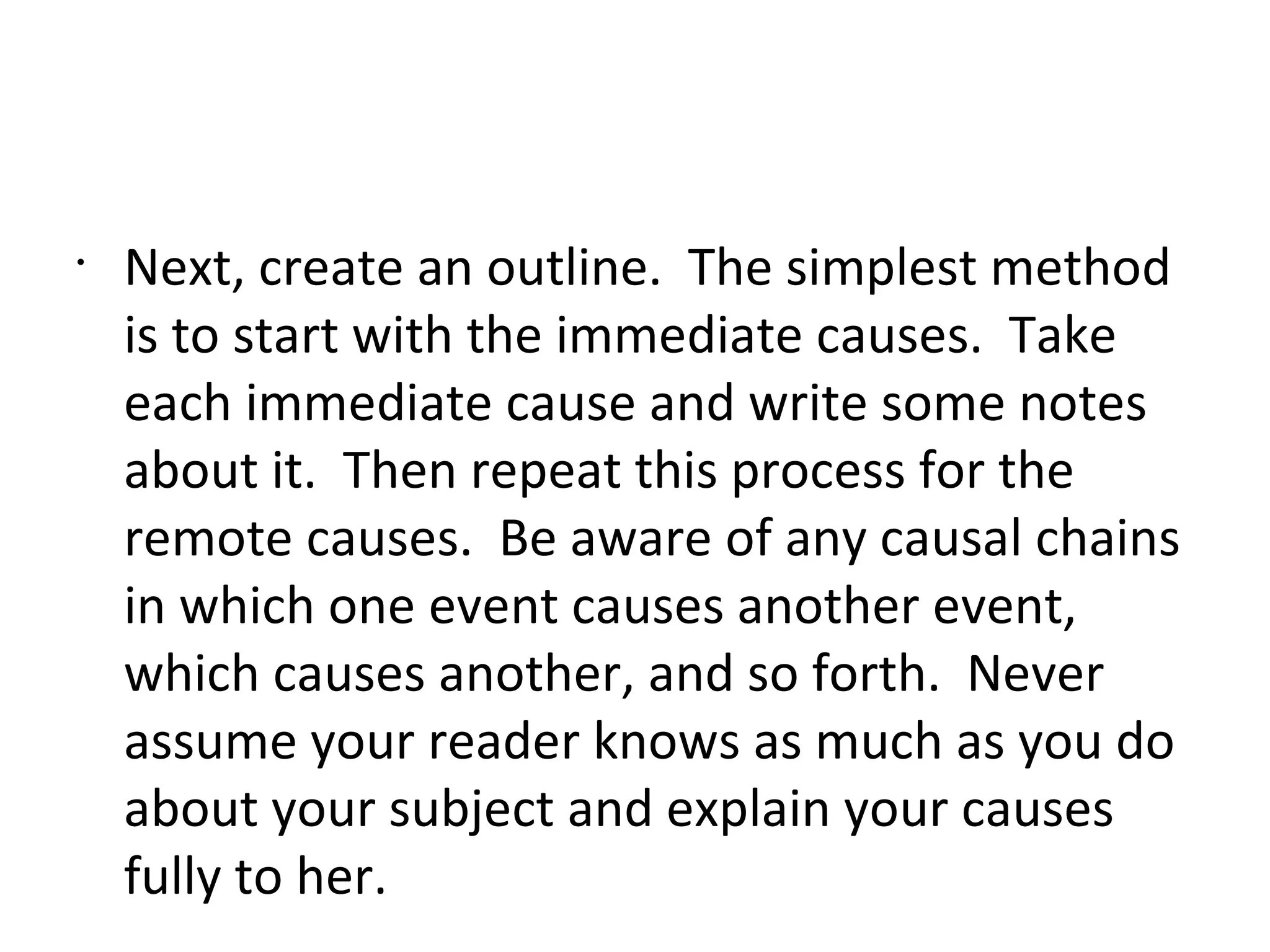 The causal analysis essay | PPT